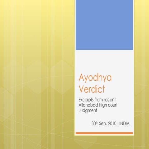 Ayodhya Verdict | PPT
