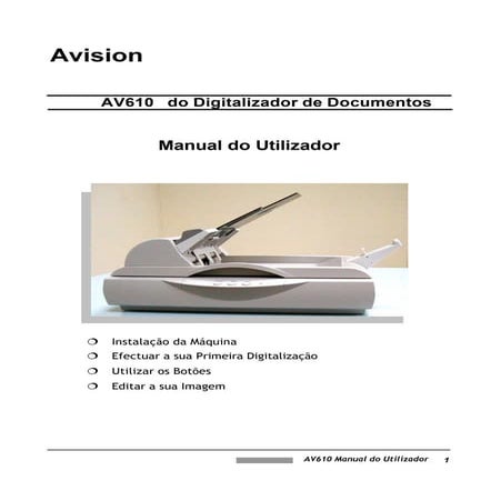 Manual Técnico do Scanner AVISION AV220 | PDF