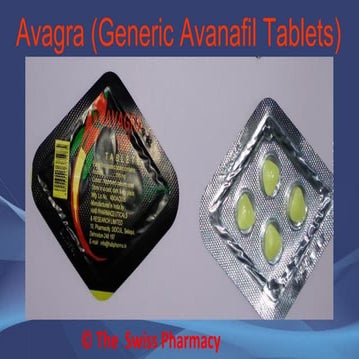 Avagra (Generic Avanafil Tablets) | PPT