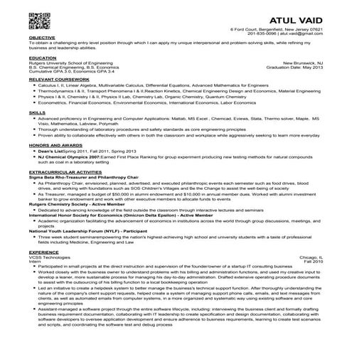 Atul Vaid Resume | PDF