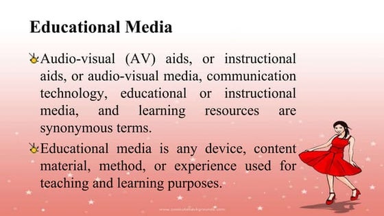 Audio-visual aids - classification, selection, use and production ...