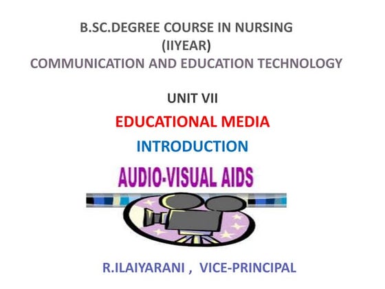 Audio-visual aids - classification, selection, use and production ...