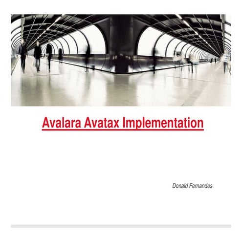 Avalara (Avatax) Implementation | PDF