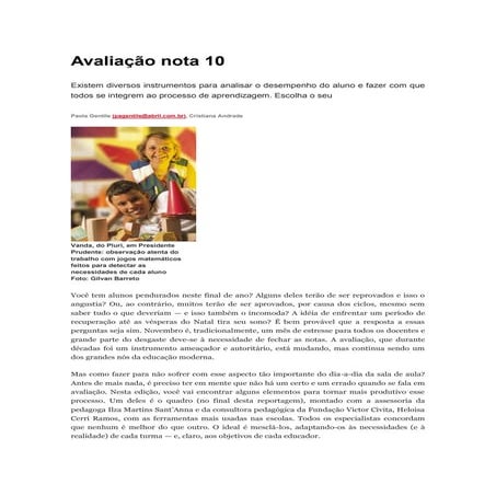 Avaliação nota 10 | DOCX