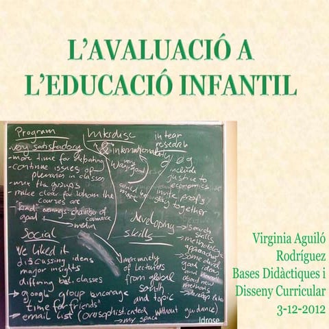 L'avaluació en l'educació infantil | PPT