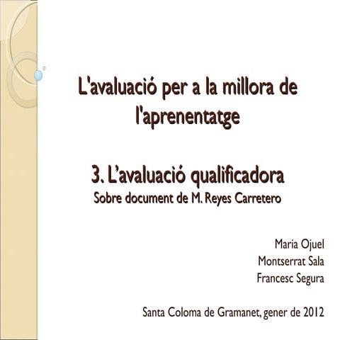 Avaluar per Aprendre 3 | PPT