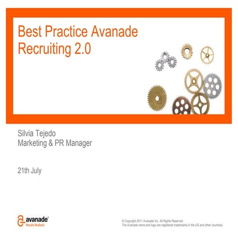 Recruiting 2.0 Avanade | PPTX | Social Networking | Internet