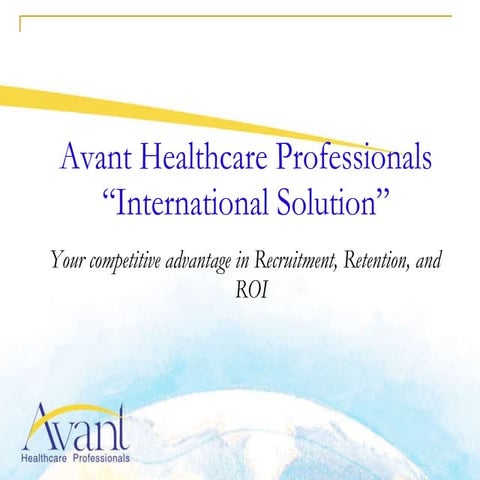 Avant Healthcare Professionals Overview | PPT