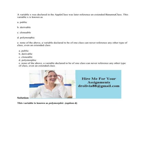 A variable x was declared in the AppleClass was later reference an ext.docx