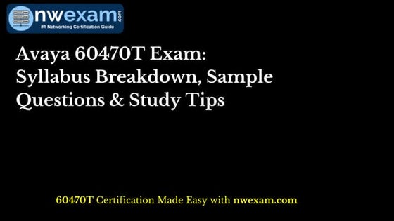 Avaya 60450T Certification Exam Info | Practice Test | Free Questions ...