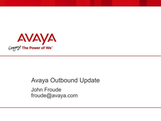 Avaya Proactive Contact 5 | PPT
