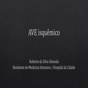 Acidente Vascular Cerebral Isquemico Neurohbapptx