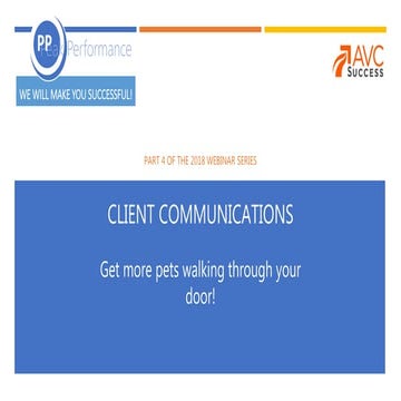 Veterinary Client Communications: Get more pets walking through your ...