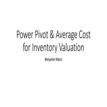 Average Cost Analysis- How To | PPT