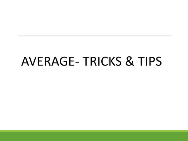 averages | PPT