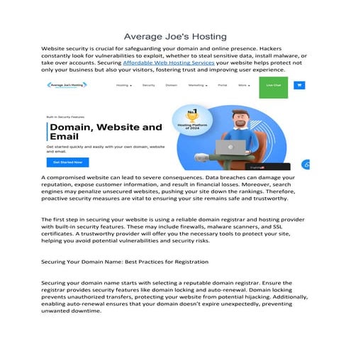 Average Joe's Hosting Affordable Web Hosting Services.pdf