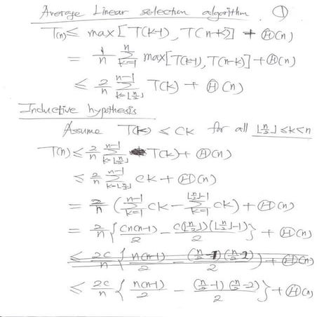 Average Linear Selection Algorithm Pdf