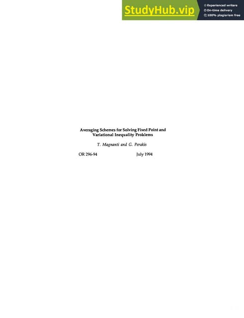 Averaging Schemes For Solving Fixed Point And Variational Inequality