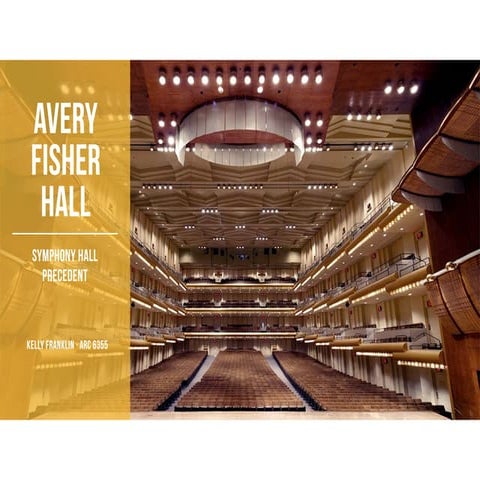 Avery Fisher Hall (David Geffen Hall) - Max Abromovitz | PDF