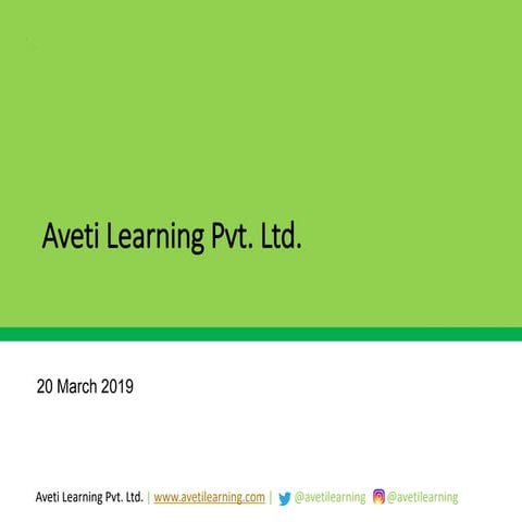 Aveti learning pitch deck 20 march 2019 | PPT