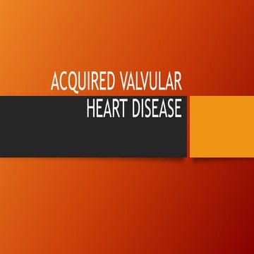 Acquired valvular heart disease diagnostics treatment | PDF