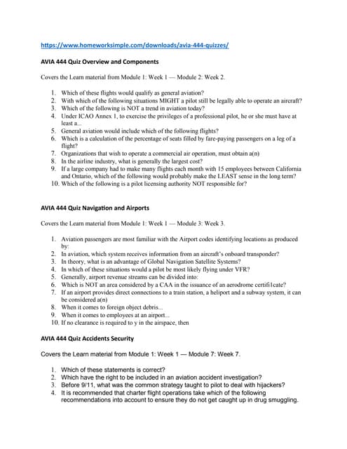 AVIA 360 Quiz 1,2,3,4 Liberty Homeworksimple.docx | Air Travel | Travel ...
