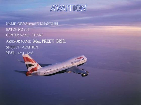 Aviation presentation Cabin Crew | PPT