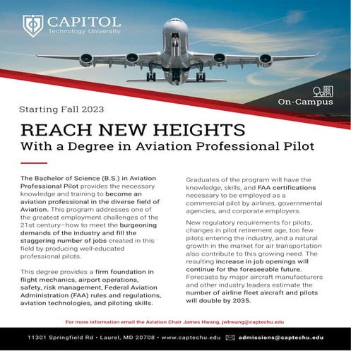 Professional Pilot Bachelors Degree | PDF
