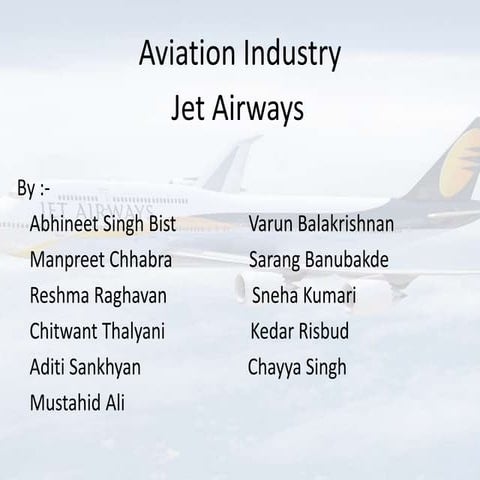 Aviation industry strategic management-jet airways | PPTX