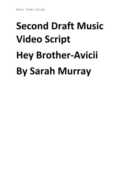 Music video script_template finished | PDF
