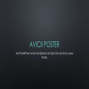 Avicii poster | PPTX