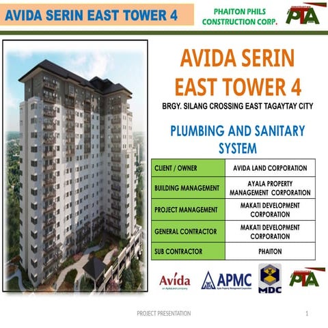 AVIDA-SERIN-TOWER-4-PROJECT-PRESENTATION- PLUMBING AND SANITARY.pptx