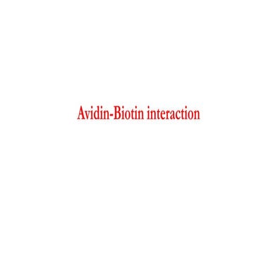 Avidin biotin interaction | PPTX