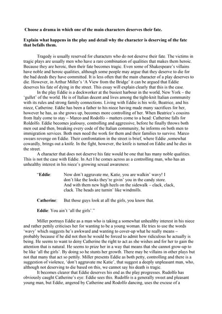 A View From The Bridge English Critical Essay On A Character That Deserv a-view-from-the-bridge-english-critical-essay-on-a-character-that-deserv