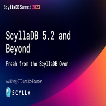 The Path to ScyllaDB 5.2 | PDF