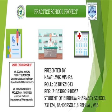 Hospital training ppt, practice School for b pharm 7th sem students | PPT