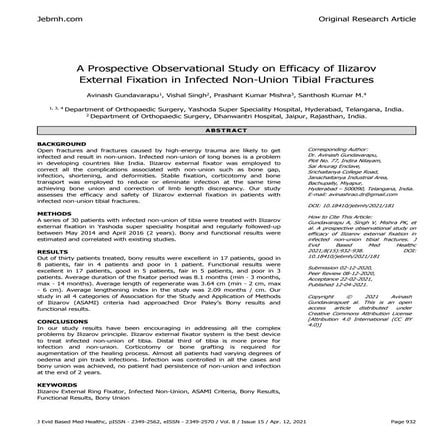 Avinash ilizarov paper | PDF