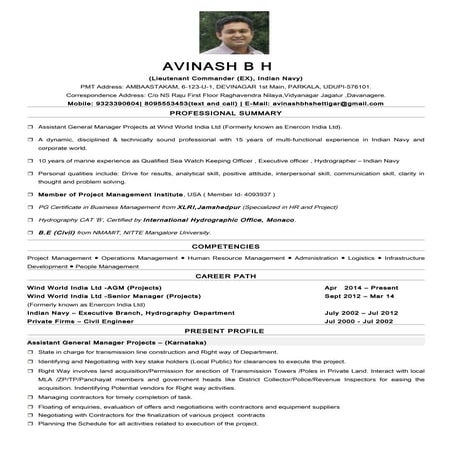 Lt Cdr Avinash BH -CV | DOC