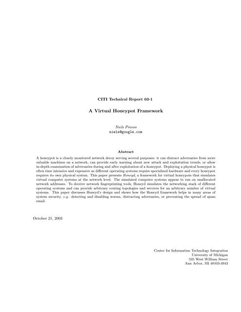 Network Security Using Ids Ips And Honeypot Pdf Internet Computing
