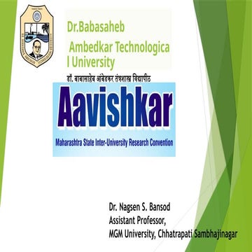 DBATU Avishkar a project idea to Product.pptx