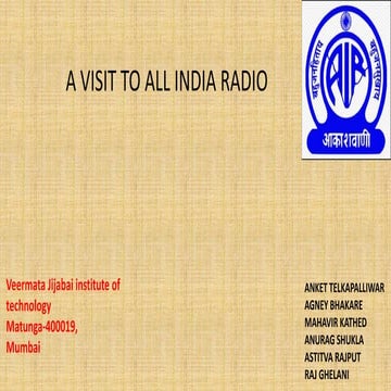 All India Radio Case Study | PPTX