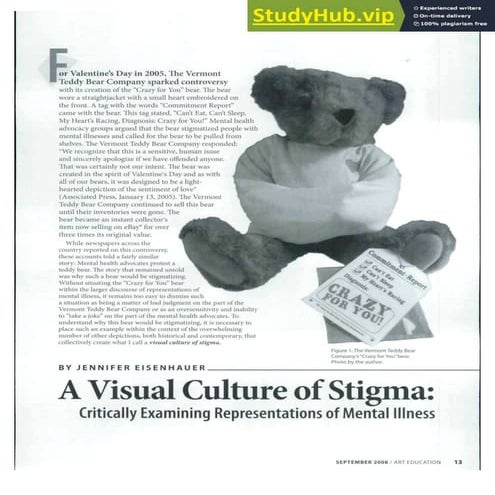 A Visual Culture of Stigma Critically Examining Representations of ...