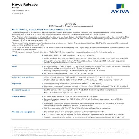 Aviva at a glance infographic | PDF