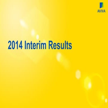 Aviva HY 2014 analyst presentation | PPT