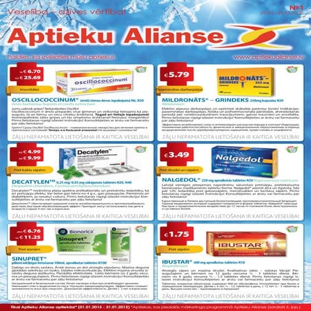 Avize aptieku alianse janvaris viegls | PDF