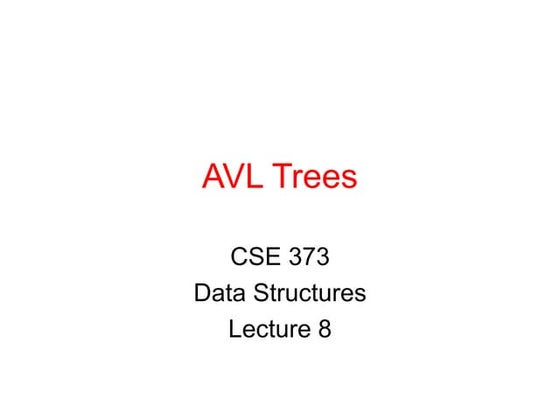 AVL Tree in Data Structure | PPTX
