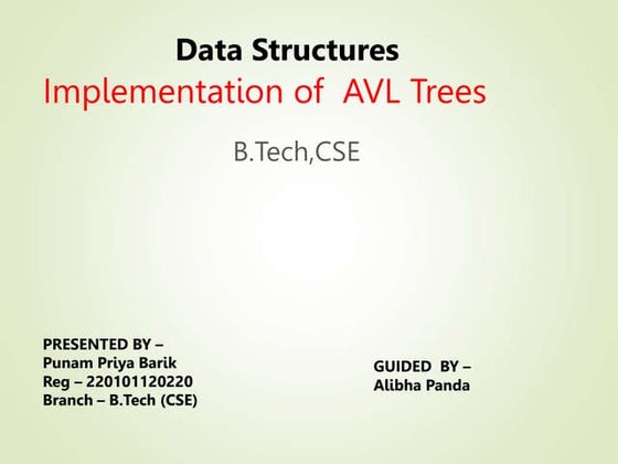 AVLTrees.pptx data structures presentation | PPT