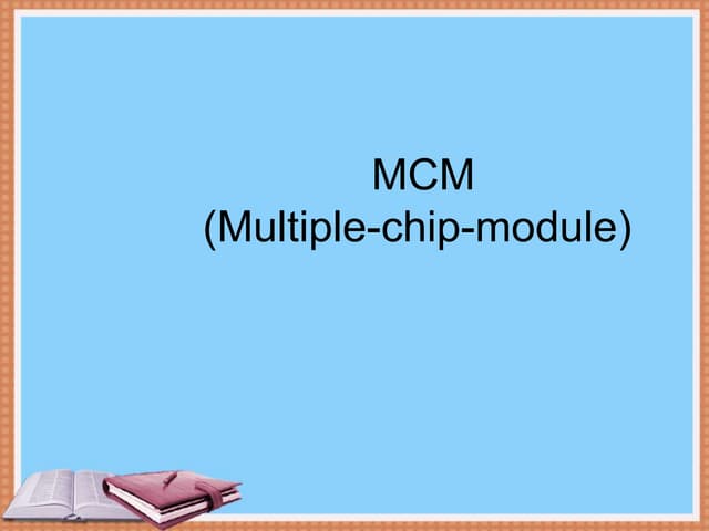 Multi Chip Module Ppt