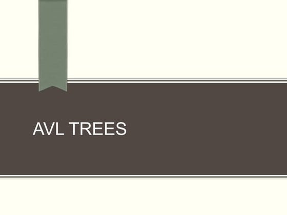 AVL Tree in Data Structure | PPTX