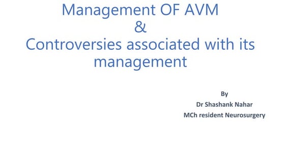 Brain AVM related aneurysms | PPT